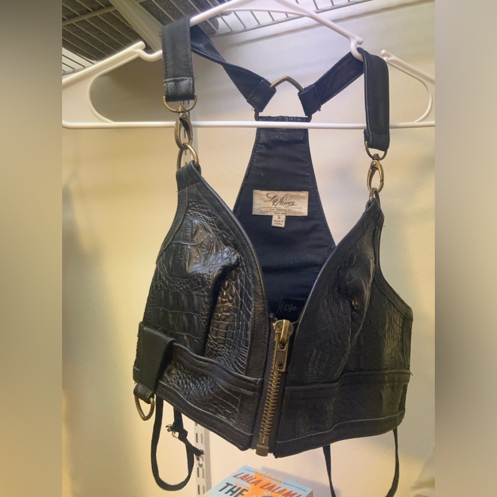 Lip Service Vegan Leather Crop Top - Gem